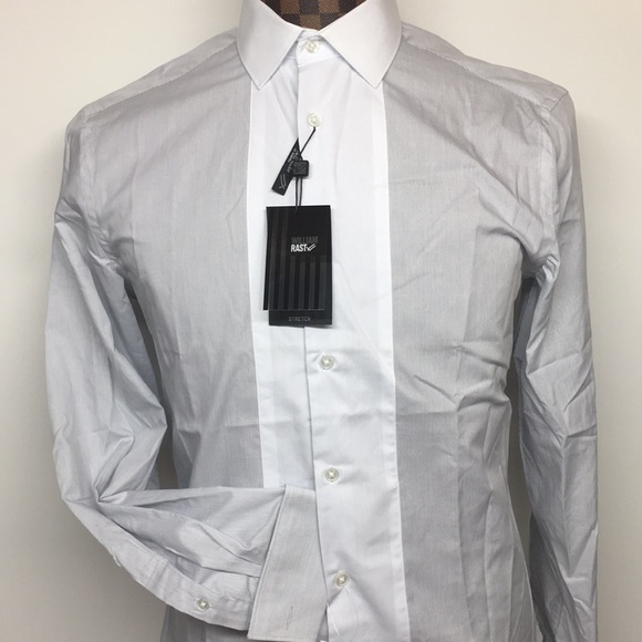 William Rast | Shirts | William Rastgraywhite Colorblock Dress Shirt ...